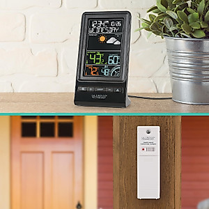 La Crosse Technology Digital Multi-Color Wireless Forecast Station, Black