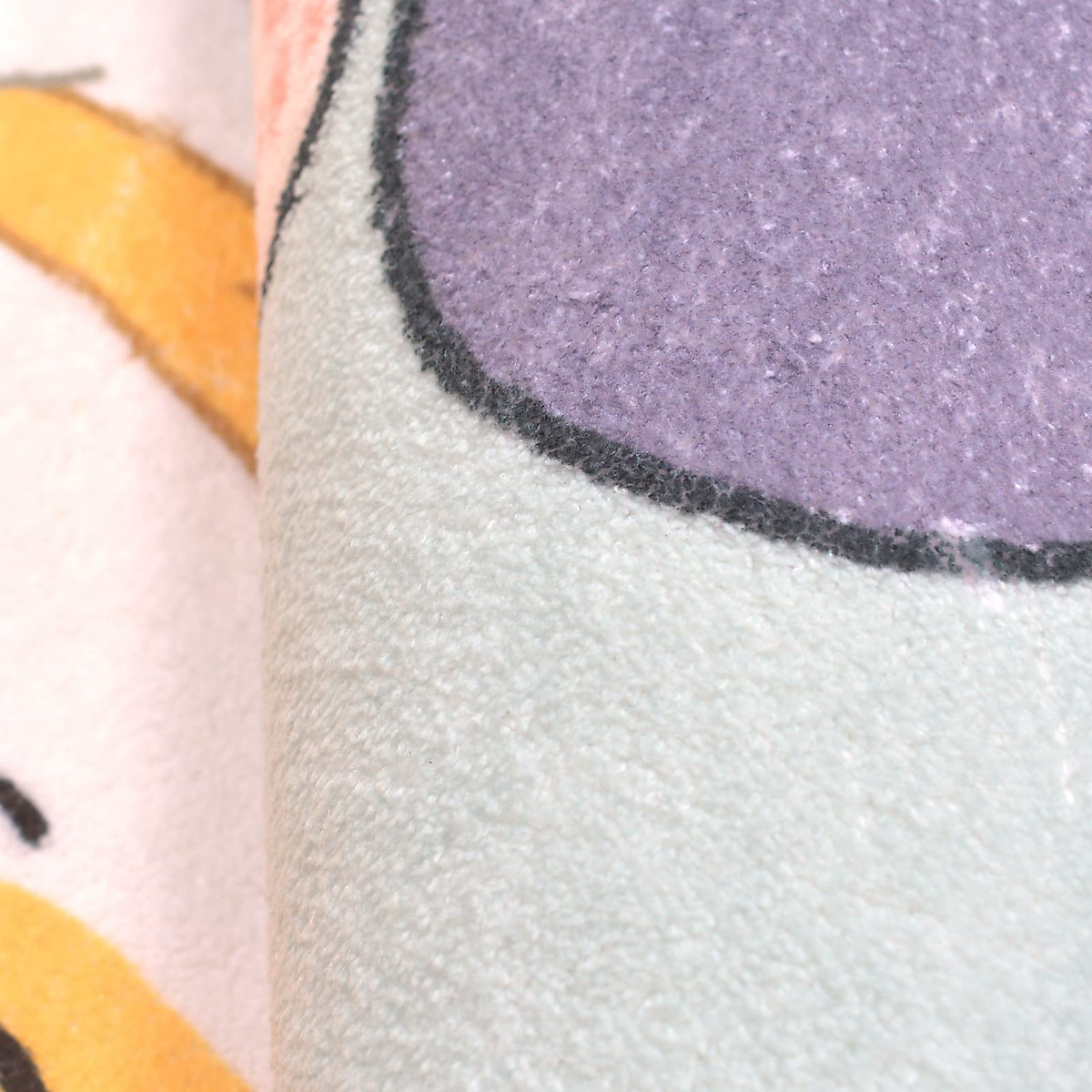 TEALP Kids Rugs 4Ft Large Round Play Mat Cute Cat Baby Crawling Mat Circle Children Rug for Nursery Decor Soft Floor Carpet for Living Room Washable Bedside Rug for Kids Bedroom Cute Cat Theme Decor