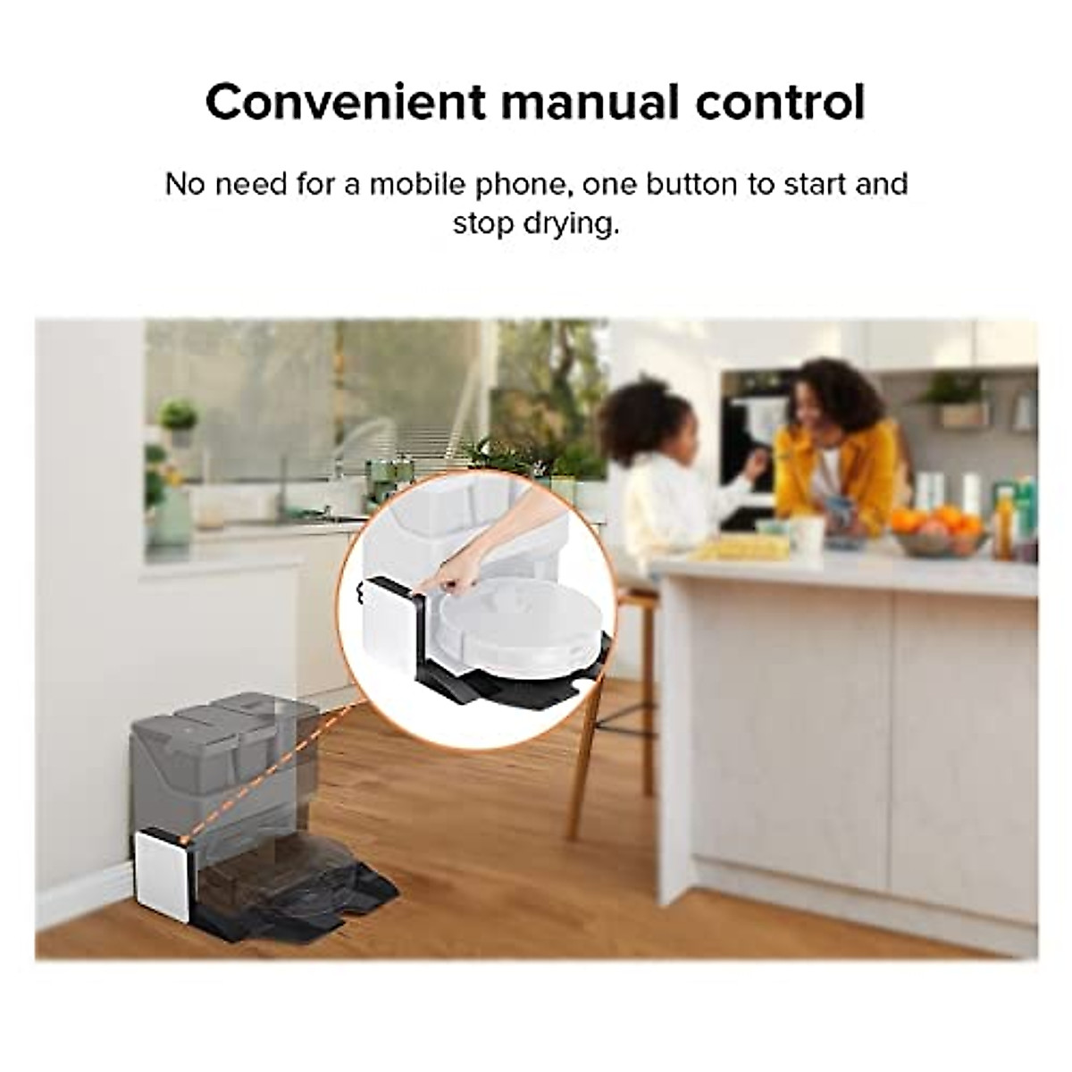 Dryer Module with Empty Filling Base, Drying Time Adjustment, Intelligent Drying, Compatible with Roborock S7 MaxV Ultra/S7 PRO Ultra (Color : Drying)