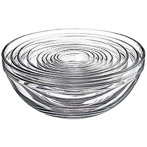Anchor Hocking 10 Piece Mixing Bowl Set, Nesting Serving Bowls & Mixing Bowls (1 oz, 2 oz, 4 oz, 6 oz, 10 oz, 16 oz, 1 Qt, 1.5 Qt, 2.5 Qt, 3.5 Qt)