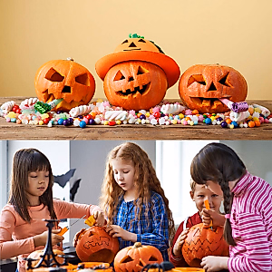 BESTonZON 4 Pack Pumpkin Carving Kit - Heavy Duty Stainless Steel Pumpkin Carving Tools for Kids and Adults Halloween Creative Carving