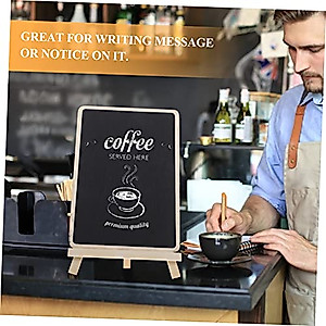 Holibanna 5pcs Blackboard Wooden Easel Small Easel Tabletop Chalkboard Signs Standing Easel Wooden Menu Board Mini Chalkboard Sign Wedding Signs 20x Boxwood Vertical Writing Board