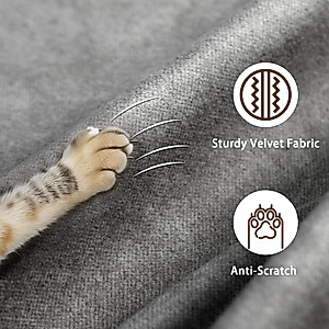 DIFYHOMEY U Shaped Modular Sectional Couches with USB Ports, Oversized 125” Velvet Anti-Scratches Fabric Sectional Sofa Set with Ottoman, Lumbar Pillows for Living Room, Office