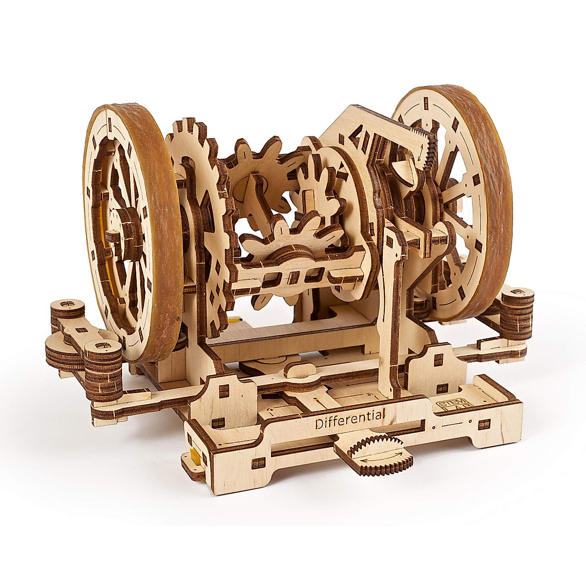 UGEARS STEM Differential Model Kit - Creative Wooden Model Kits for Adults, Teens and Children - DIY Mechanical Science Kit for Self Assembly - Unique Educational and Engineering 3D Puzzles with App