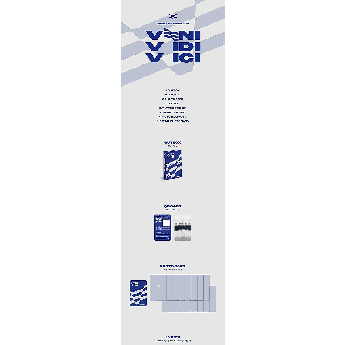 VANNER VENI VIDI VICI 1st Mini Album Full 3 Verion SET Vicotry Vanner Version+Voyage of Dreams Version+PLVE Version+Tracking Sealed