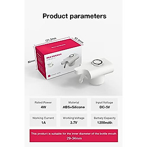 COROTC Milk Dispenser For Fridge Gallon, Electric Milk Dispenser For Kids/Elderly, Sealed Automatic Drink Dispenser For Fridge With Date Reminder, Rechargeable Beverage Dispenser Prevent Overflowing