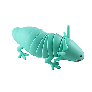 1 Teal Axolotl Fidget - Large Wiggle Articulated Jointed Moving Axolotyl Toy - Unique Gift, Lover, Decoration (1 Teal)