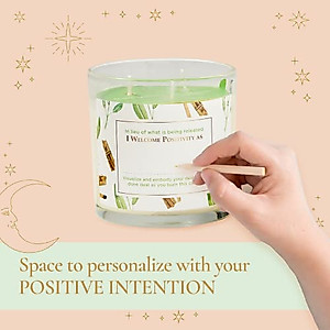 Magnificent 101 Sage & Palo Santo Energy Cleansing Candle in 14-oz. Glass Holder: 100% Natural Soy Wax & Essential Oils for Smudging, Aromatherapy, Meditation, Intention Setting; Housewarming Gift