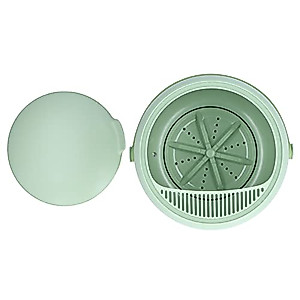 FASJ Portable Washing Machine, Effortless Waterproof Cover Small Cleaning Machine for Dormitory green