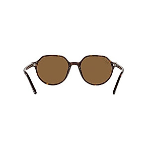 Ray-Ban RB2195 Thalia Square Sunglasses, Havana/Polarized Brown, 53 mm