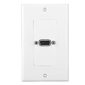 DAUERHAFT Wall Mount VGA Head Flexible Wiring Easy Installation ABS Socket Panel for Engineering Wiring