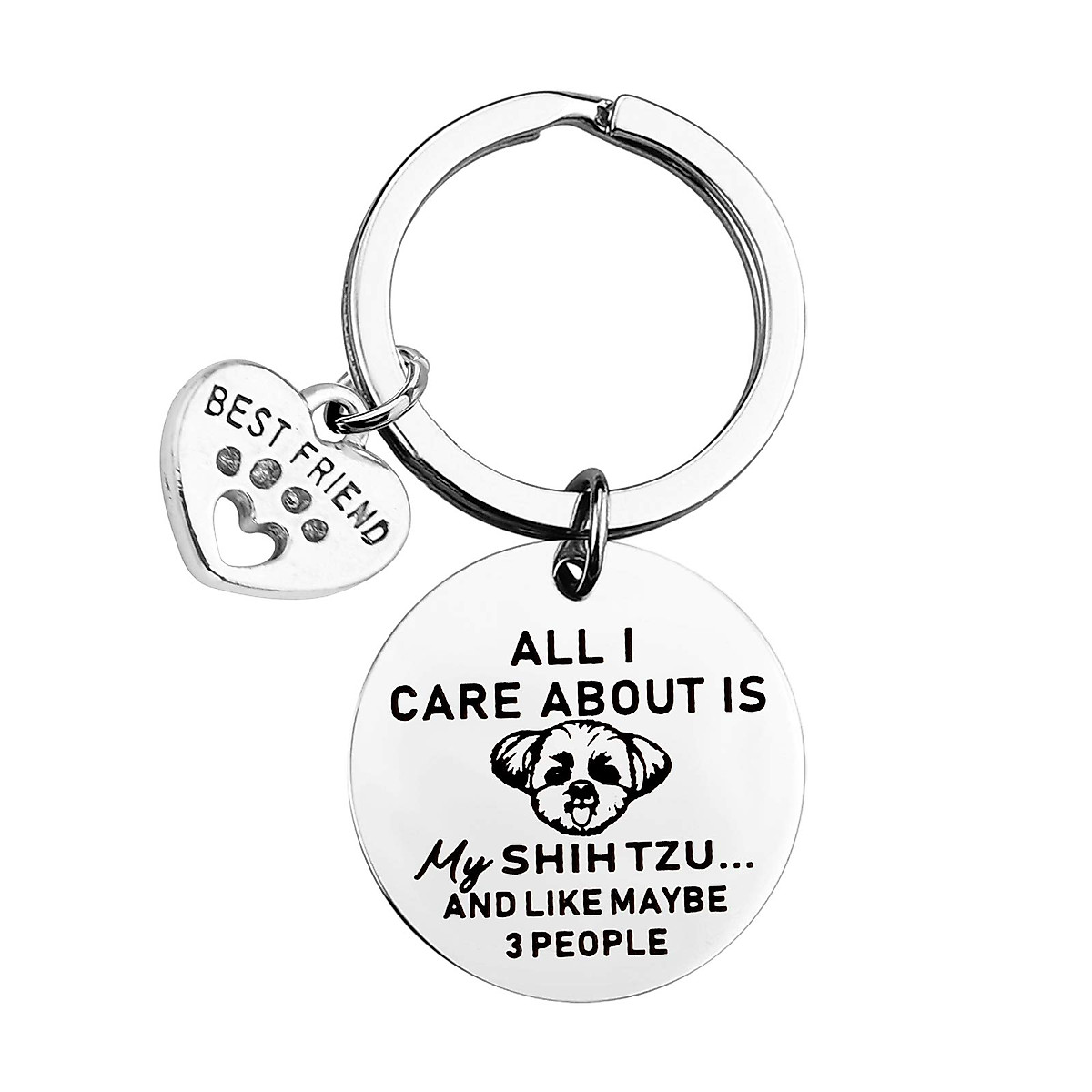 Lywjyb Birdgot Dog Owner Gift Shih Tzu Dog Keychain Dog Mom Gift Shih Tzu Lovers Jewelry Pet Dog Gift Funny Sarcastic Dog Gift (Shih Tzu ky)