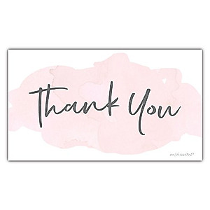 50 Pink Watercolor Reward Punch Cards | Customer Loyalty Cards | Incentive Cards