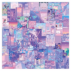 50 Packs Purple Girl Heart Stickers Water Bottles Laptop Phone Computer Guitar Skateboard Kawaii Aesthetic Trendy Vinyl Sticker Waterproof Aesthetic Trendy Decals for Teens Girls Adults