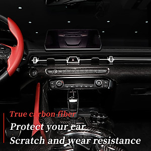 JSWAN Real Carbon Fiber Center Console Dashboard Trim Cover Fit For Toyota Supra GR A90 MK5 (2019-2025) Dash Panel Trim Cover Interior Trim Accessories (Gloss black)