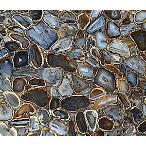 30" x 12" Mix Multi Colour Agate Table Top Rectangular Table, Center Table, Coffee Table, Patio Table, Hallway Table, Living Room Furniture