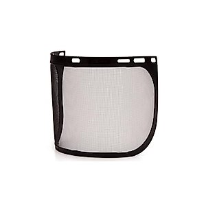 Pyramex Safety Full Face Shield Eye & Head Protection (Headgear Not Included), Black Mesh Steel Wire Mesh - ANSI Z87.1 for Mesh Safety