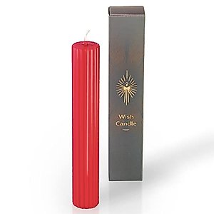 Wish Candle - Spell Get & Revive Love - 7.5 Inch / Blessed by Real Monks / Red / Manifestation Romance Come to me Deadly Attraction Marriage Passion Unity Ritual Magick Prayer(Hoodoo Wiccan Pagan)