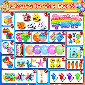 Daopai 336 pcs Party Favors for Kids 8-12, Fidget Toys Bulk,Goodie Bag Stuffers for Kids Birthday Gifts,Treasure Box Toys for Classroom Prize for Kids ,Carnival Prizes