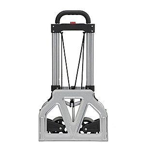 Magna Cart Steel Foldable Hand Truck with Telescoping Handle and 5-inch Rubber Wheels, 160 lb. capacity (MCI-S-SS)
