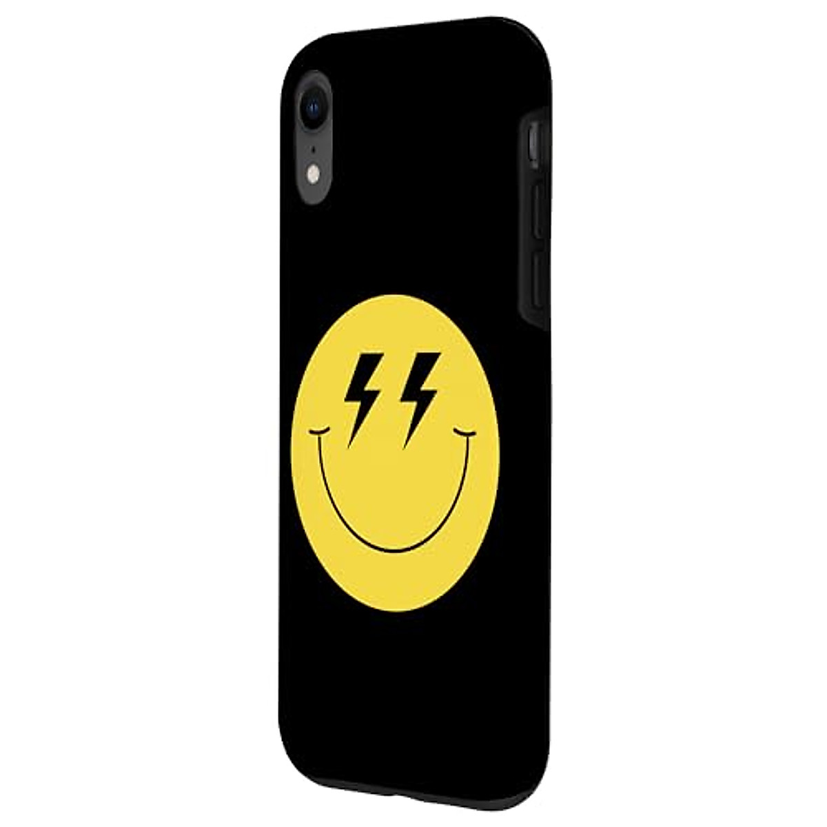 iPhone XR 70s Cute Lightning Bolt Eyes Yellow Happy Smiling Smile Face Case