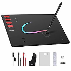Graphics Drawing Tablet with 8 x 6 Inch Active Area Drawing Tablet, Battery-Free Pen and Express Keys Compatible for Mac/Windows/Android OS