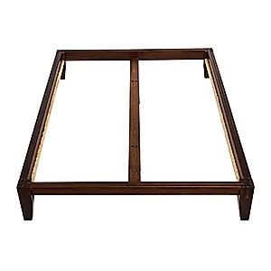 Main + Mesa Yume Modern Solid Wood Platform Bed with Japanese Joinery, Walnut Finish, Queen