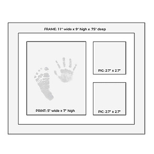 Ultimate Baby Ink Hand & Footprint Kit – Safe Ink Pad Stamp, Paper, Frame, & Stencil for Baby Shower, Registry, Newborn, New Mom Gifts