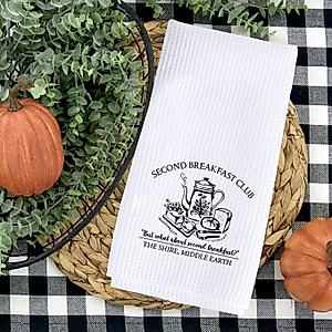 LOTR Movie Inspired Kitchen Decor But What About Second Breakfast Club Kitchen Towel Dish Towel Tea Towel (Second Breakfast Towel)