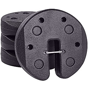 MASTERCANOPY Deluxe Canopy Weights with Hook Design (4-Pcs,Black)