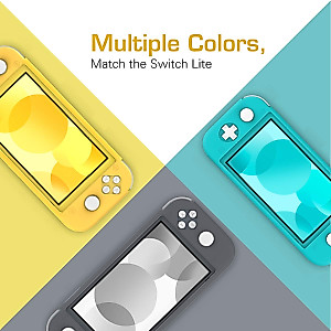 MoKo Case Compatible with Nintendo Switch Lite Console - Turquoise, Protective Silicone Cover, Shock Absorption, Anti Scratch, Easy Installation, Precise Cutouts
