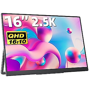 Upperizon Portable Monitor Bundle [15.6inch 4K & 16inch 2.5K] HDR IPS USB-C Travel Monitor Dual USB-C Mini HDMI Portable Display for MacBook Laptop PC Surface Xbox Switch PS5