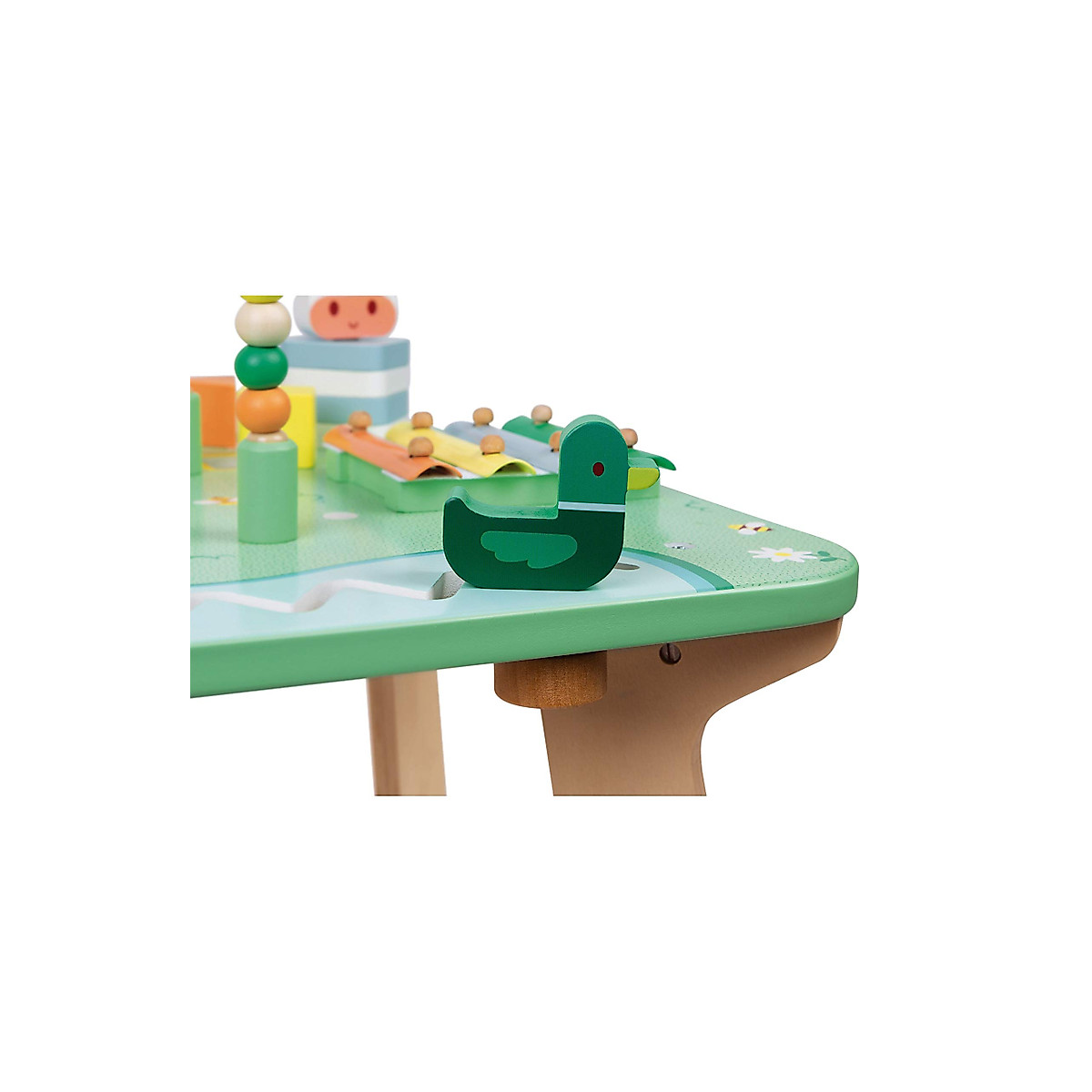 Janod Wooden Pretty Meadow Activity Table - 21.1" Tall - Ages 12 Months+ - J05327