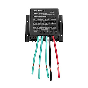 Luqeeg 48V Wind Turbine Controller, Automatic IP67 Waterproof Wind Power Regulator Suitable for 400W Wind Turbine System, Aluminium Alloy Mini Wind Turbine Generator Controller