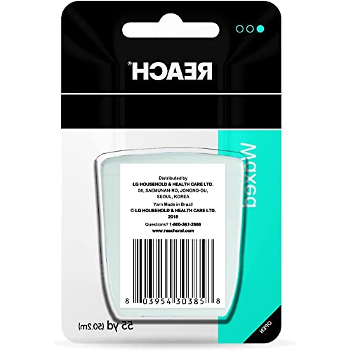 Reach Unflavored Waxed Dental Floss for Oral Care & Removal of Plaque & Food From Teeth & Gum Line, Accepted by the American Dental Association (ADA), Unflavored, 55 yds (Pack of 3)