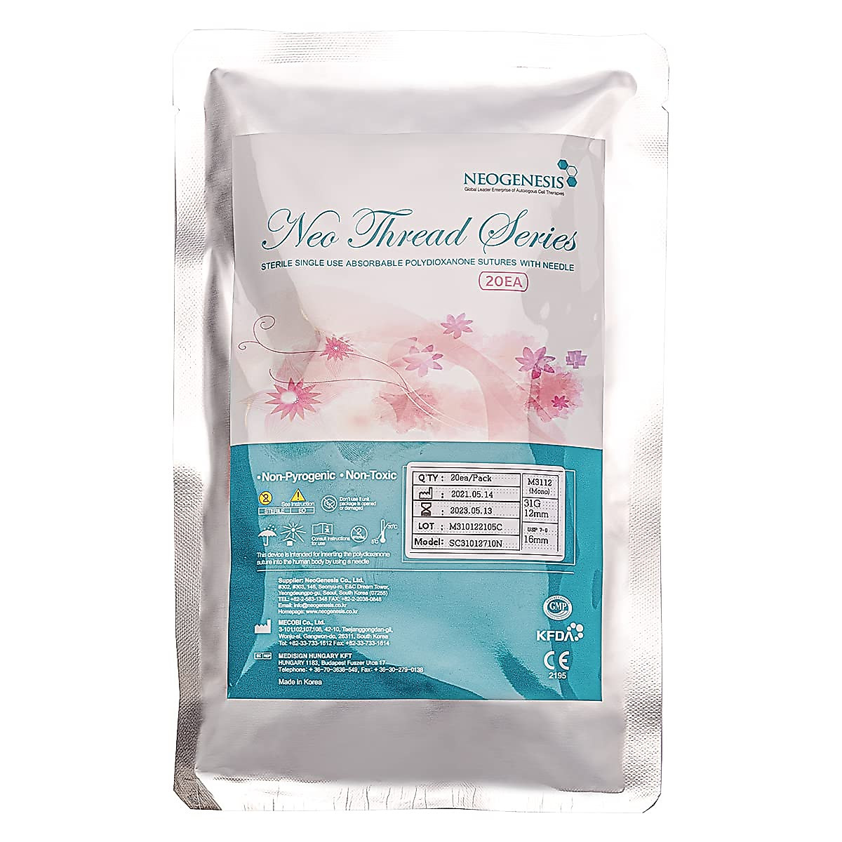 NeoGenesis PDO Mono Threads for Face and Body Lift 20PCS (31G X 12mm) (M3112)