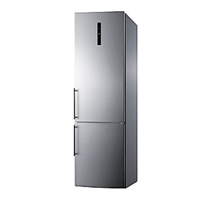 Summit Appliance FFBF181ES2IM 24" Wide Bottom Freezer Refrigerator With Icemaker, 11.7 cu.ft Capacity, Open Door Alarm, Stainless Steel Doors, LED Visual Alarms, No-frost Operation, Multi-Flow Fan