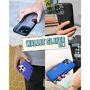 Smartish iPhone 15 Pro Max Wallet Case - Wallet Slayer Vol. 1 [Slim + Protective] Credit Card Holder - Drop Tested Hidden Card Slot Cover Compatible with Apple iPhone 15 Pro Max - Black Tie Affair