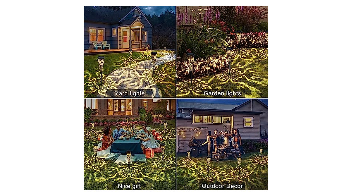 Tall Solar Garden Lights Outdoor - Waterproof Path & Yard Decor