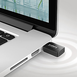 Edimax Wi-Fi 4 802.11n Mini USB Adapter -Newest Version- Wireless N300 Dongle, 300Mbps throughput, Auto-Power Adjustment for Energy Saving, Win 11 Plug-n-Play, Mac OS, Linux, EW-7722UTn V3