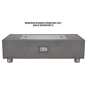Pyromania Moderne Outdoor Concrete Fire Table, 58 x 32 Inches - Natural Gas Model in Slate Gray Color