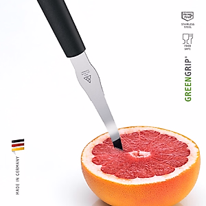 triangle Grapefruit Knife - 4” Micro-Serrated Stainless Steel Blade - Lightweight, Balanced GreenGrip Handle - Dishwasher Safe - Made in Germany