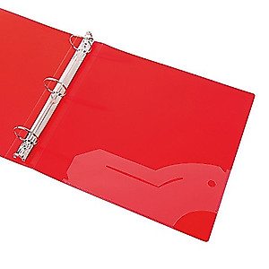 Filexec 50003-6492 6492, 1" Frosted Ring Binder, Set of 6, 6 Assorted Colors, Blueberry, Strawberry, Grape, Lime, Lemon, Tangerine