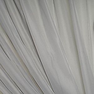 BalsaCircle 10 feet x 10 feet Silver Sheer Voile Backdrop Drapes Curtains 2 Panels 5x10 ft - Wedding Ceremony Party Home Decorations