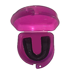 Zumoe Lacrosse Mouthguard Case Retainer Case - Lacrosse Sticks (Purple)