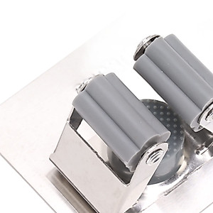 Fdit Mop Broom Holder, Stainless Steel Mop Holder Organizer, Self Adhesive Wall Mounted Mop Organizer Storage Rack Clip, Utility Hook Organizer Tool for Laundry Bathroom Kitchen Garage