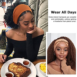 DRESHOW 4 Pack Turban Headbands for Women Wide Vintage Head Wraps Knotted Cute Hair Band Accessories