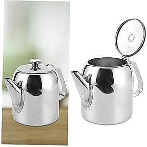 Premium Stainless Steel Tea Kettle - Grade Pot Durable Coffee Pot & with Short - Round Water Pot for Restaurants