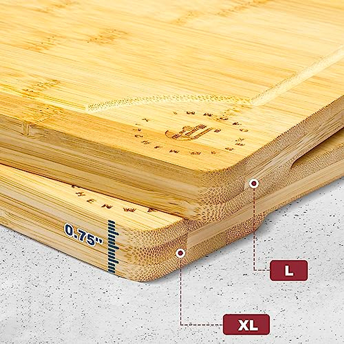 Wood Cutting Board For Kitchen XL Bamboo Chopping Boards With Juice groove, Extra Large Charcuterie Board, Prep Meat veggies Fruits Large Wooden Board, Carving & Butcher Block Brisket Gifting Registry