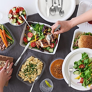 100 Pieces Silverware Set Stainless Steel Flatware Set Cutlery Set Includes Knife Fork Spoon Beading Eating Utensil for Home and Restaurant Dishwasher Safe